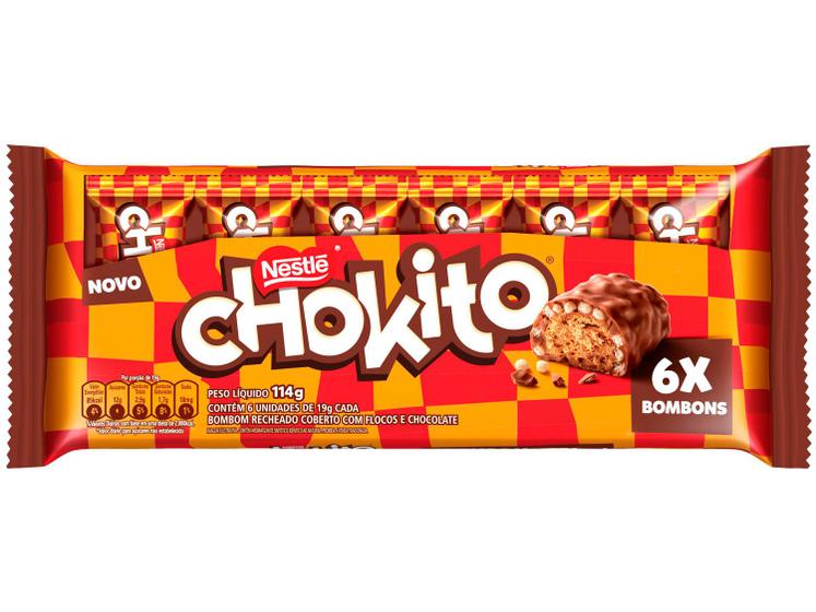 Bombom Chokito Nestlé ao Leite 114g 6 Unidades - Bombom - Magazine Luiza