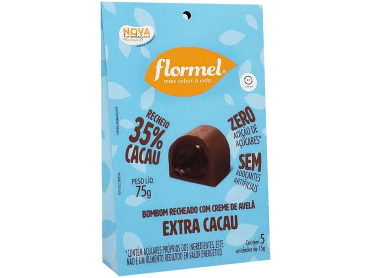 Bombom Flormel Ao Leite com Recheio de Creme - de Avelã Extra Cacau 35% ...