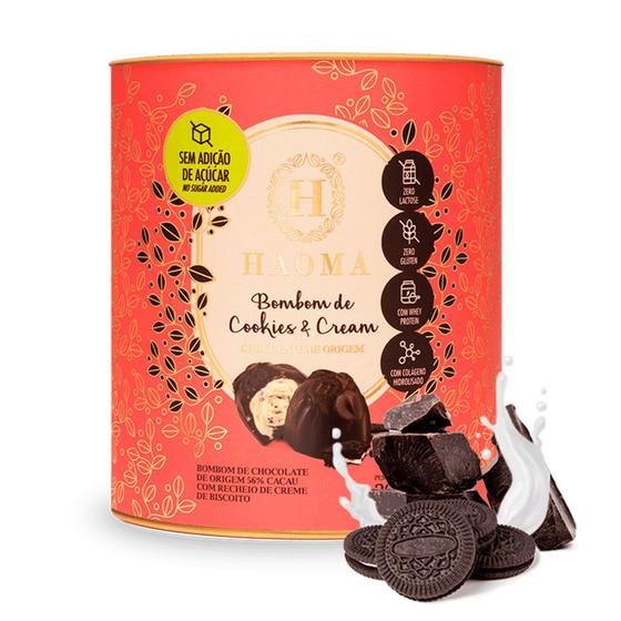 Bombons de Chocolate com Recheio de Cookies & Cream Haoma 200g - Bombom ...