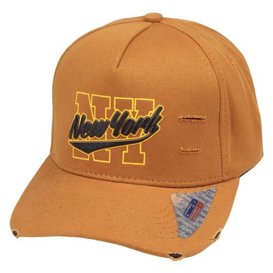 Boné Aba Curva Classic Hats Twill New York NY Caramelo - Boné ...