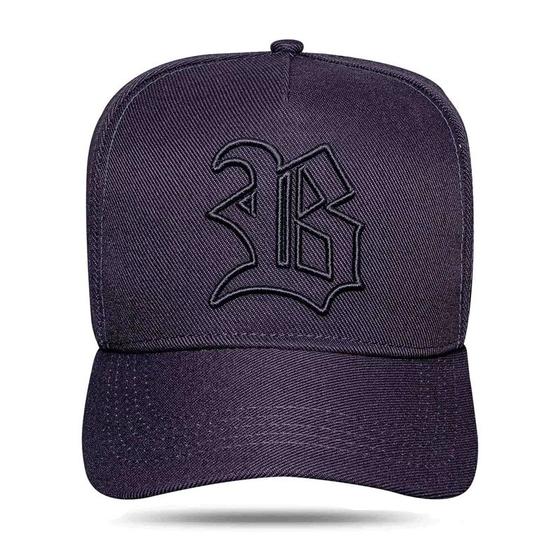 Boné BLCK Brasil Snapback Aba Curva Basic Logo Contour - Boné ...
