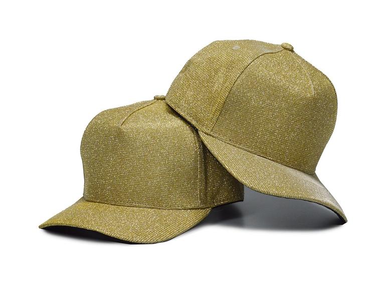 Boné Brilho Brilhante Brilhoso Dourado Aba Curva Aberto Snapback Anth ...