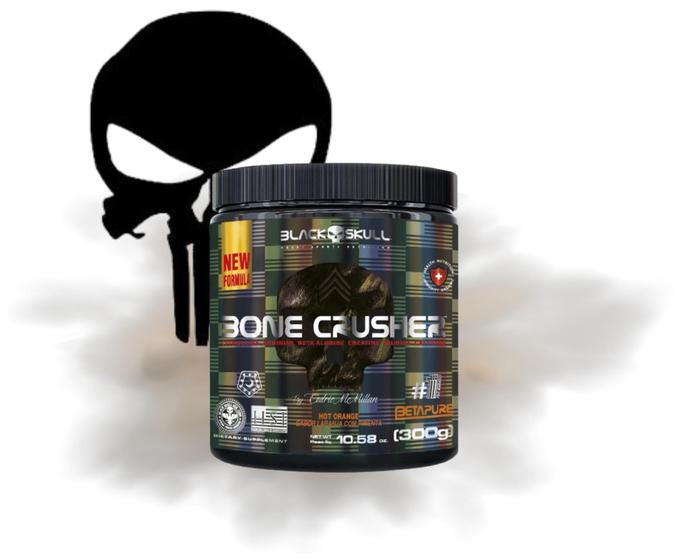 Bone Crusher Black Skull Usa (300g) + Potente Nova Fórmula - Pré Treino - Magazine Luiza