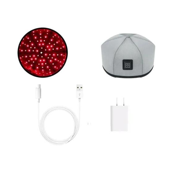 Boné de Terapia de Luz Vermelha LED - Antiqueda e Antiestresse - Kit de ...