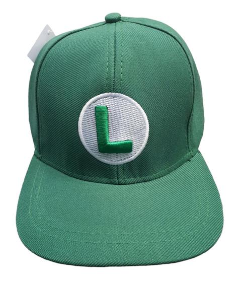 Boné Luigi do Super Mario Bros Aba Reta Verde - Mellany - Boné ...