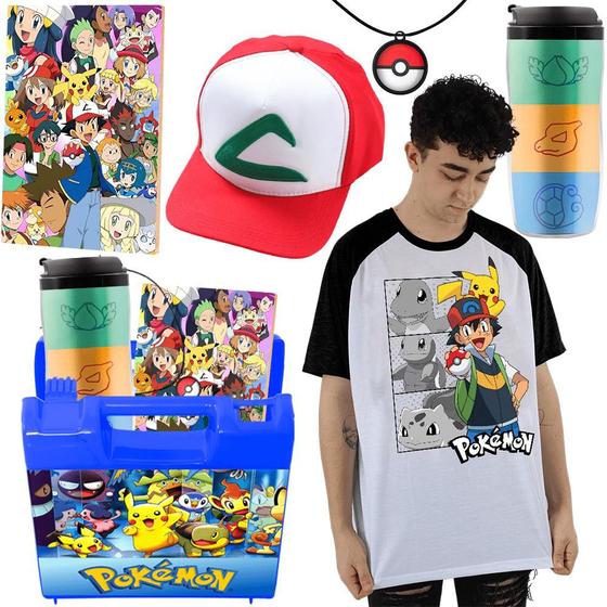 Boné Pokemon Pikachu Com Super Kit Festa Desenho Infantil - Pokémon ...