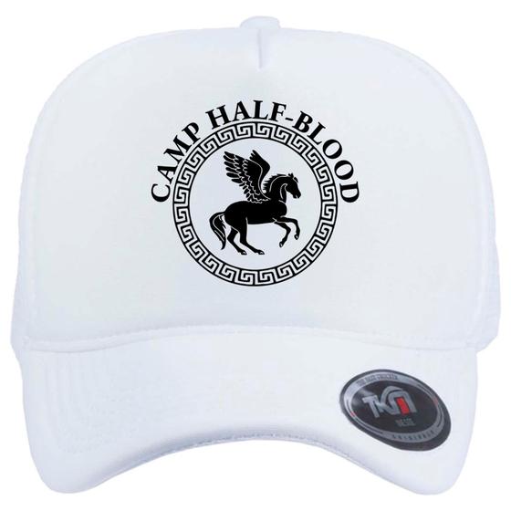 Boné Trucker Com Telinha e Ajuste Snapback Percy Jackson Camp Half ...