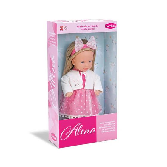 Boneca Alena Grande 40 cm Divertida Infantil Realista Para Crianças ...