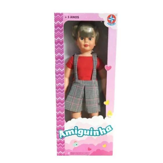 Boneca Amiguinha Estrela Vestido Grande Infantil 80cm - Bonecas ...
