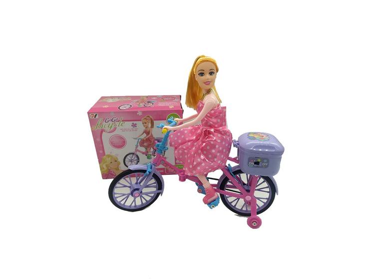Boneca Anda Bicicleta Musical Luz Led - Go Go Bicycle - Bonecas ...