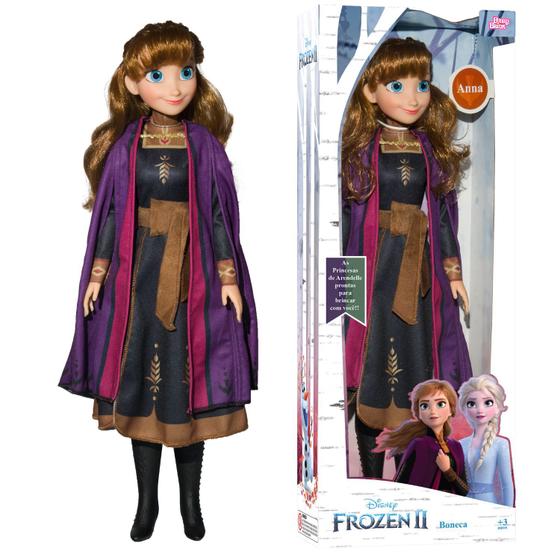 Boneca Anna Princesa Frozen Disney 55 cm Articulada - Rosita - Bonecas ...