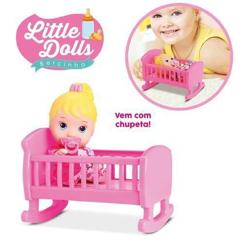 Boneca Baby Bebê Little Dolls Alive Bercinho - Divertoys - Bonecas ...