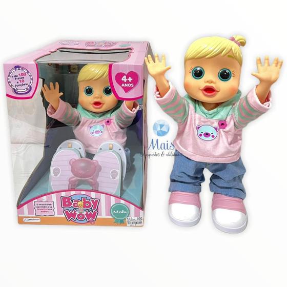 Boneca Baby Wow Malu 10 Funções Anda Fala Original Multikids ...