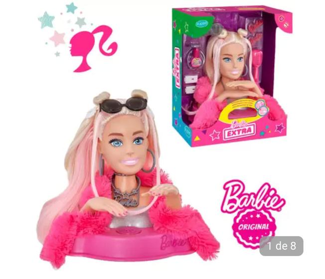 Boneca Barbie Busto Cabeleireira 12 Falas Styling Head Para Pentear Com ...