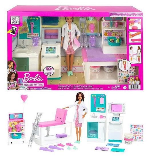 Boneca Barbie Clínica Médica Playset Barbie Profissões - Mattel - GTN61 ...