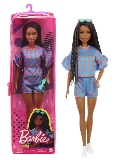 Boneca Barbie Fashionista Negra Cabelos Trançados Com Conjunto De ...
