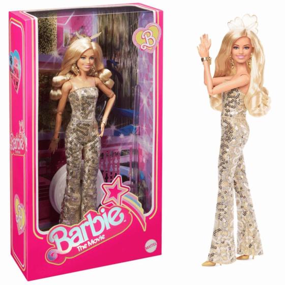 Boneca Barbie Filme BarbieLand Roupa Dourada HPJ99 Mattel - Bonecas e ...