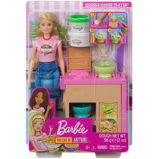 Boneca Barbie Profissões Conjunto Chef de Macarrão Mattel - Bonecas e ...