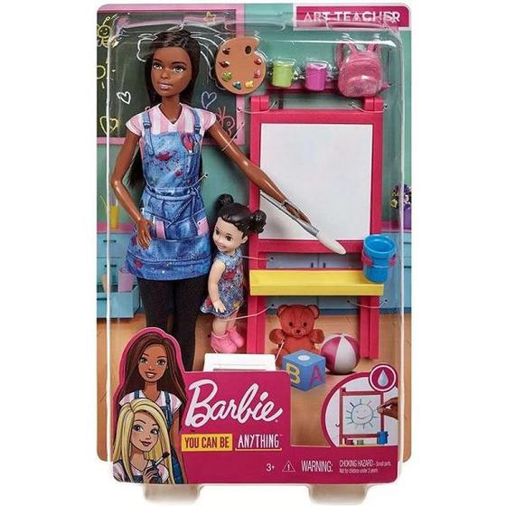 Boneca Barbie Profissoes Conjunto Professora Negra Mattel DHB63 ...