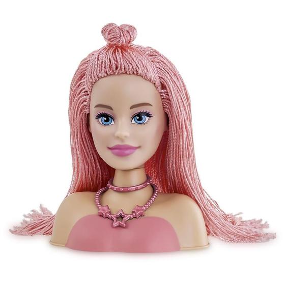 Boneca Barbie STYLING Head Salmao - Pupee Brinquedos - Boneca Barbie ...