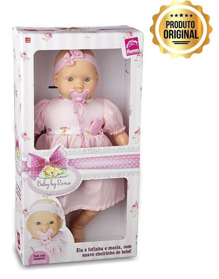 Boneca Bebê Baby Roma com Chupeta Diversão para Crianças - Compre Já ...