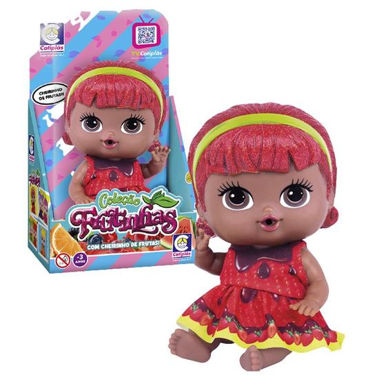 Boneca Bebe Coleção Frutinhas Com Cheirinho Morango/chocolate ...