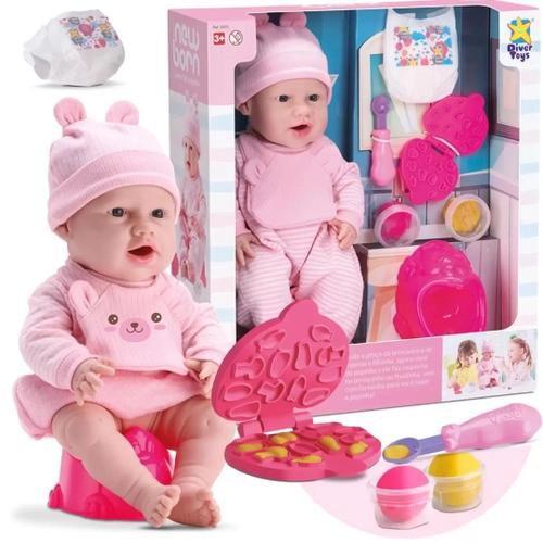 Boneca Bebê New Born come e faz caquinha - Diver Toys - Bonecas ...