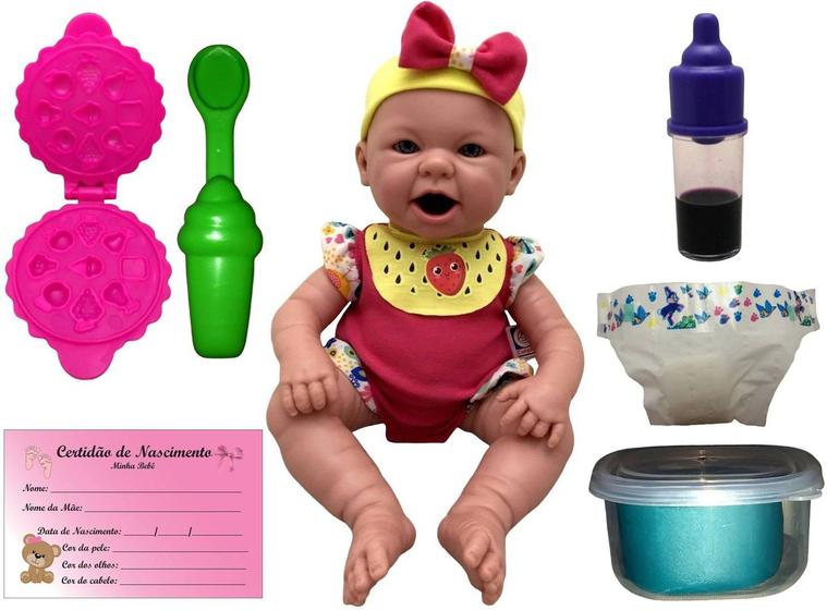 Boneca Bebê Real Menina Newborn Baby Ninos Hora Do Lanche Reborn Come E ...