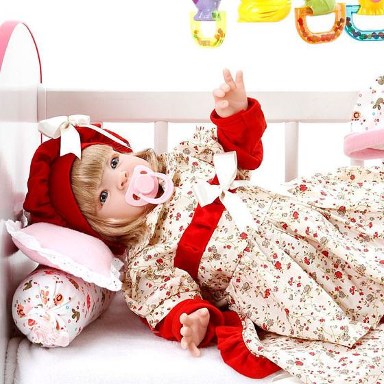 Boneca Bebe Reborn Maitê Vermelho Cegonha Reborn Dolls Mais 22 ...