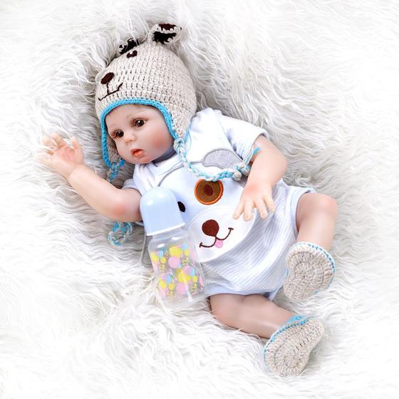 boneca bebe reborn menino realista corpo todo de silicone - npk ...