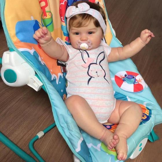 Boneca Bebê Reborn Realista 50cm, Maddie, Veias Visíveis Pintadas À Mão ...