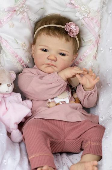Boneca Bebê Reborn Realista De 19 Polegadas NPK August Awake Soft Touch ...