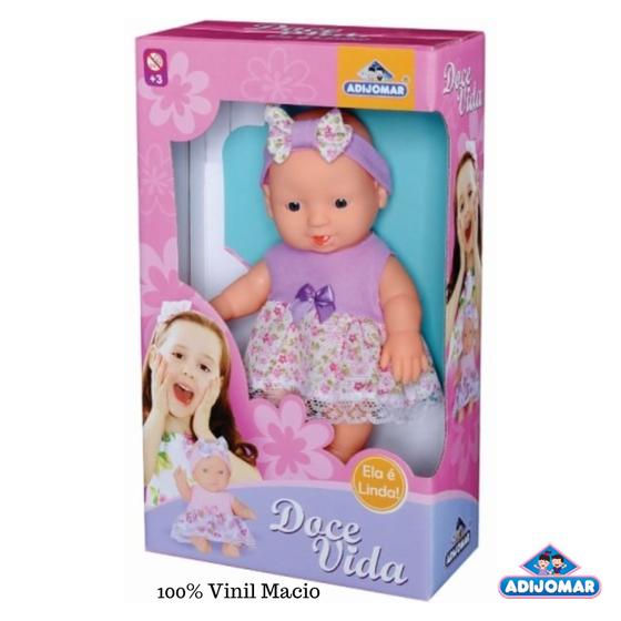 Boneca bebe toda vinil articulada doce vida menina - Adijomar ...