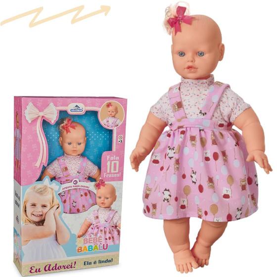 Boneca bebezao grande fala 74 frases educacionais 46cm vinil - Adijomar ...