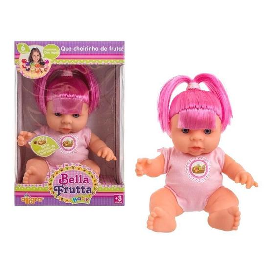 Boneca Bella Fruta Baby 16Cm Cheirinho Tutti Frutti Presente Menina ...