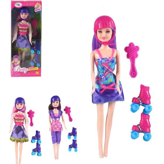 Boneca BETTY Patinadora C/ACESSORIOS - GNA - Bonecas - Magazine Luiza