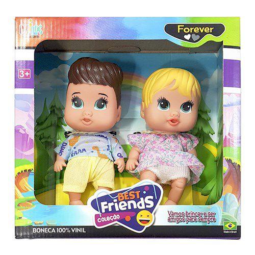 Boneca coleção best friends forever menina e menino 17cm - milk ...