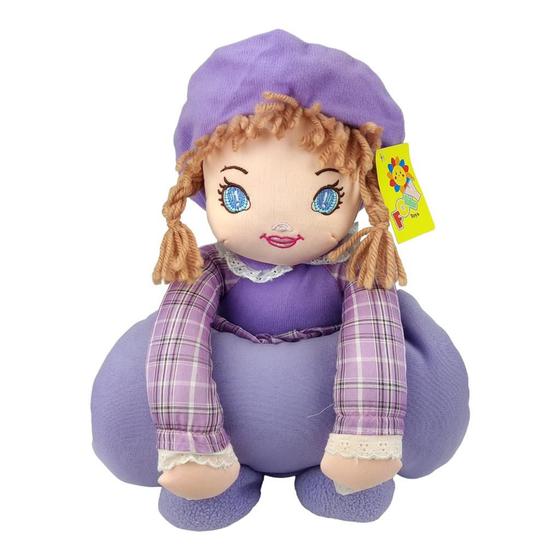 Boneca de Pano Com Coberta Manta Roxa Presente Decoração - Fizzy ...