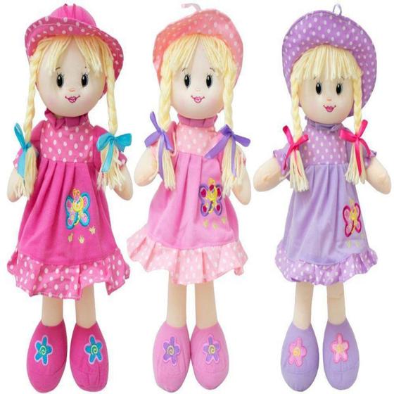 Boneca de Pano Macia Menina 35cm - BBR - BBR Toys - Bonecas de Pano ...