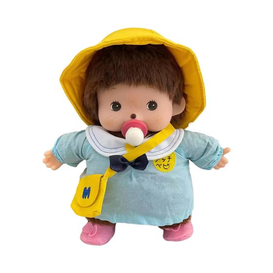 Boneca De Pelúcia Monchhichi Grande De 30 Cm Kawaii Brinquedo De Vestir ...