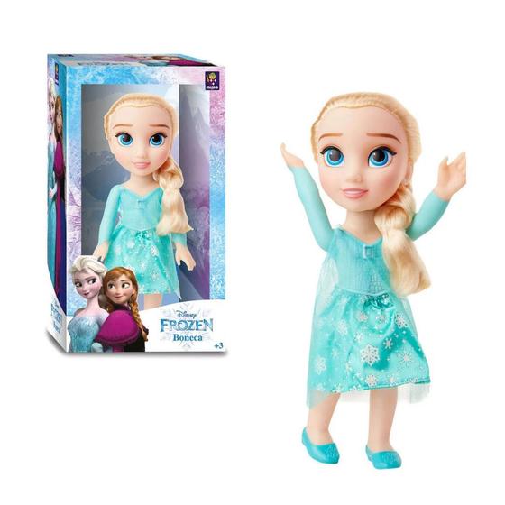 Boneca de Vinil Grande Princesa Elsa Clássica Disney Frozen - Mimo Toys ...