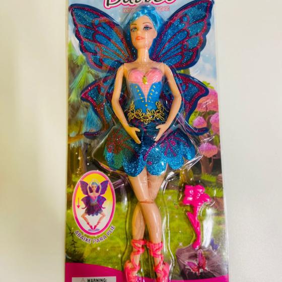 Boneca Fada com asas Borboleta AZUL - GOLDEN MAYA - Bonecas - Magazine ...
