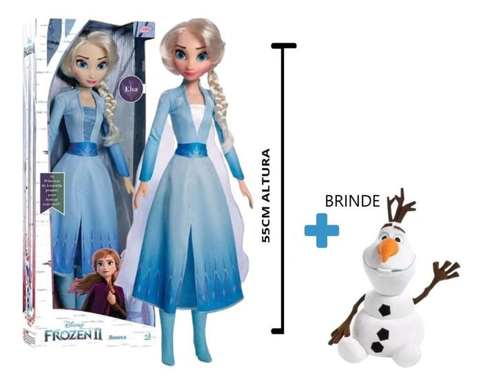 Boneca Frozen 2 Elsa My size Disney 55cm Nova Brink + Olaf - Bonecas ...