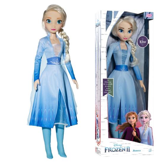 Boneca Frozen Princesa Elsa Disney 55 cm Articulada - Rosita - Bonecas ...