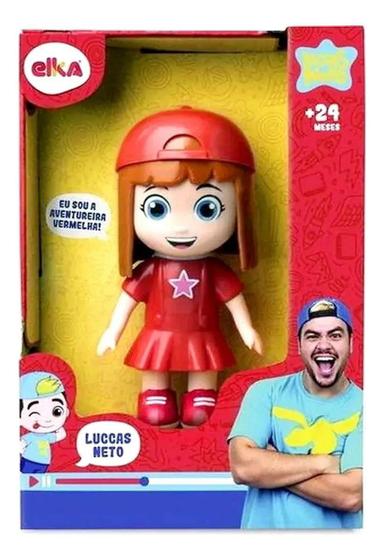 Boneca Gi Aventureira Vermelha Luccas Neto Elka 15cm - Bonecas ...