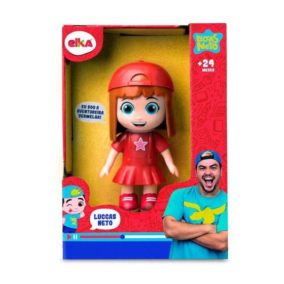 Boneca Gi Aventureira Vermelha Luccas Neto Elka Brinquedos - Bonecas ...