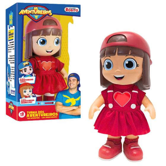 Boneca Gi Neto Aventureira Vermelha Infantil 28cm Articulada Em Vinil ...