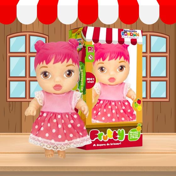 Boneca Infantil 100% Vinil Frutty Brinquedo Menina - Rondon Brinquedos ...