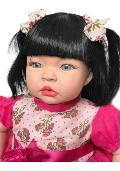 Boneca Infantil Baby Kiss Morena Tipo Reborn - Sid Nyl - Cegonha Reborn ...