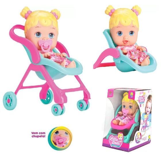 Boneca Infantil Little Dolls Passeio Bebê Conforto Divertoys - Bonecas ...